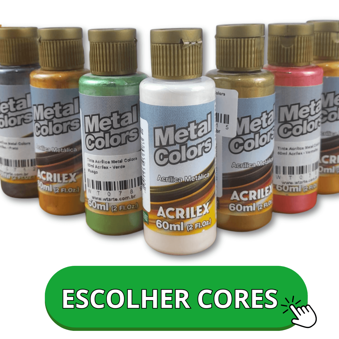 Tinta Acrílica Metal Colors 60ml Acrilex | Materiais para Artesanato ...
