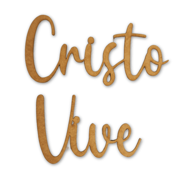 Frase Cristo Vive Aplique em MDF | Materiais para Artesanato | Peças de ...