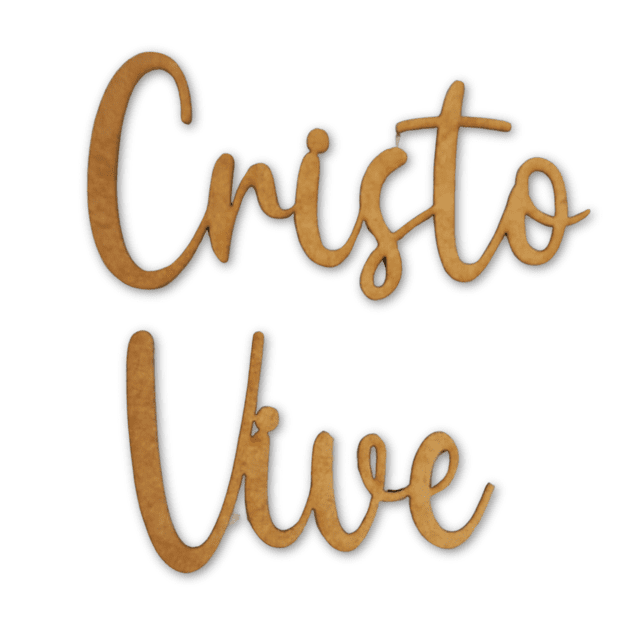 Frase Cristo Vive Aplique em MDF | Materiais para Artesanato | Peças de ...
