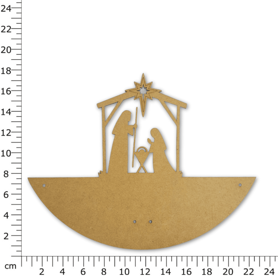 Sagrada Família Belém (Meia Lua) em MDF Cru | Materiais para Artesanato ...