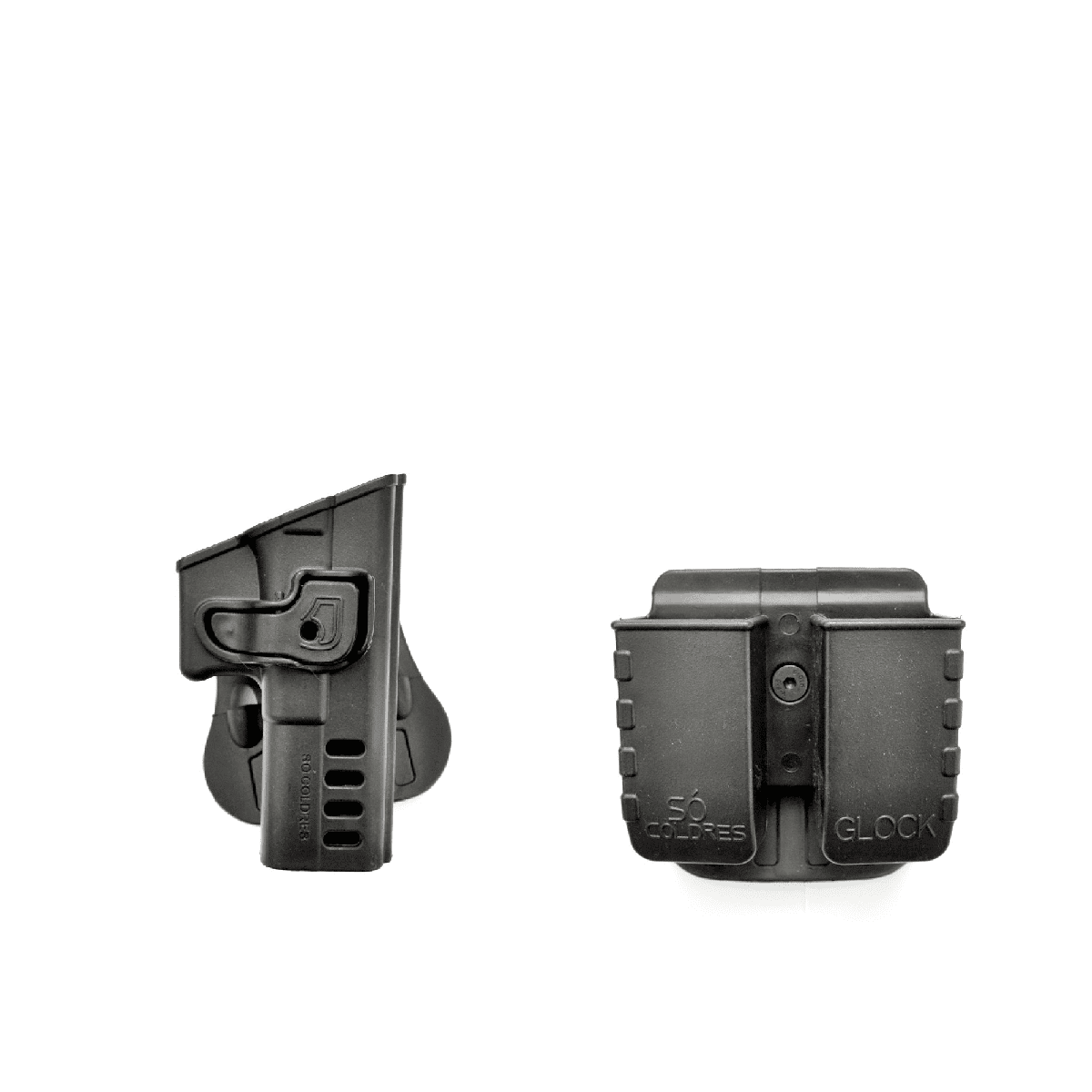 ( SC115 + SC014 ) Coldre Glock + porta carregador Duplo | Só Coldres