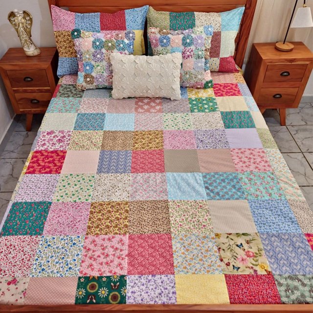 Colcha de Retalhos Tricoline Estampadinho | Colcha de Retalhos Atelier