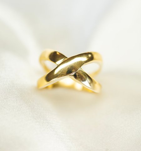 Anel X liso | Allenza Semijoias