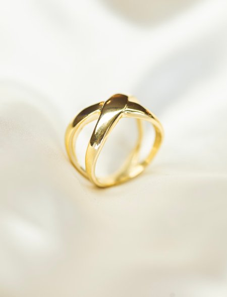 Anel X liso | Allenza Semijoias