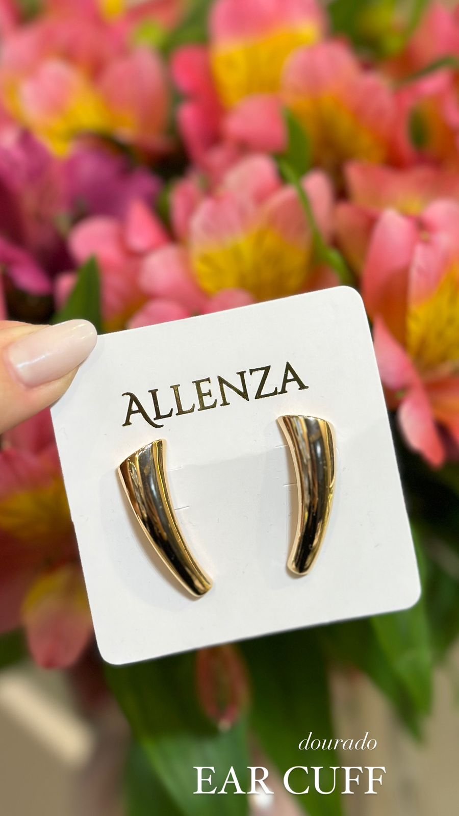 Brinco ear cuff palito liso | Allenza Semijoias