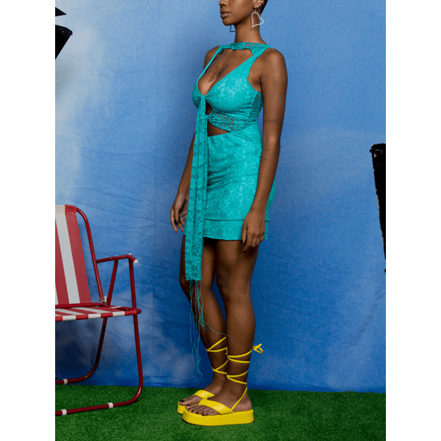 Vestido de renda azul | SERENA COMPANY