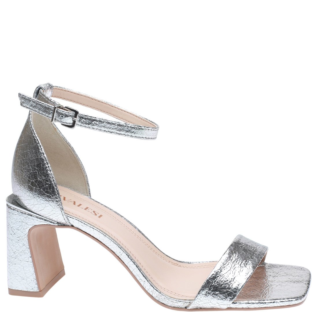 Sandália Couro Prata | Divalesi