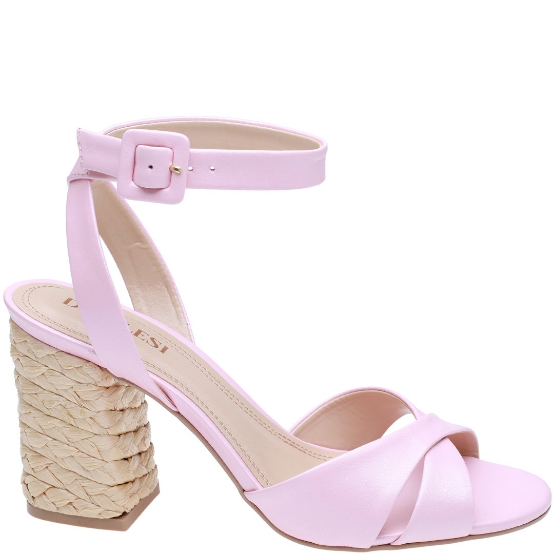 Sandália Couro Rosa | Divalesi