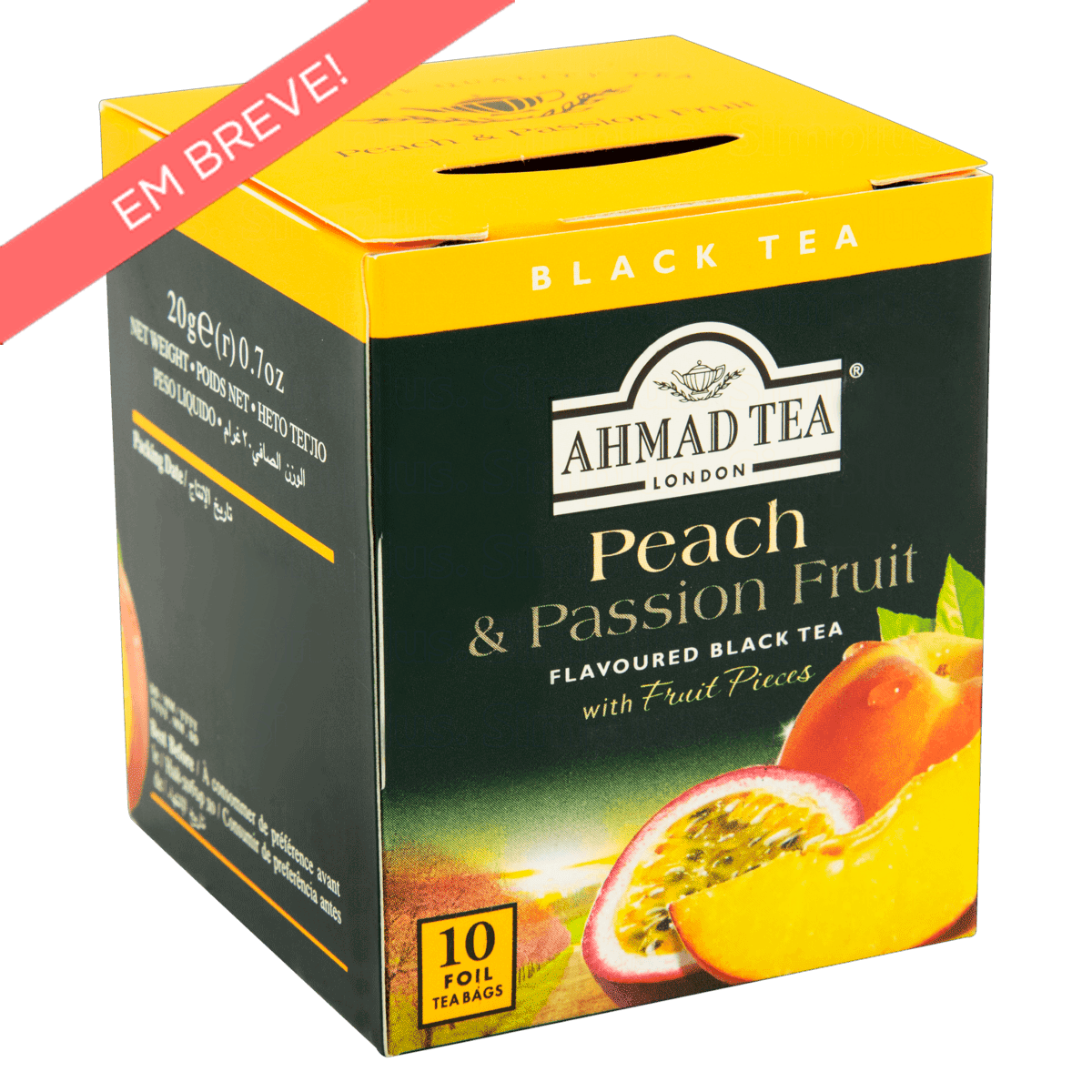 Chá Inglês Ahmad Tea Peach & Passion Fruit - 10 unidades | Café Moído