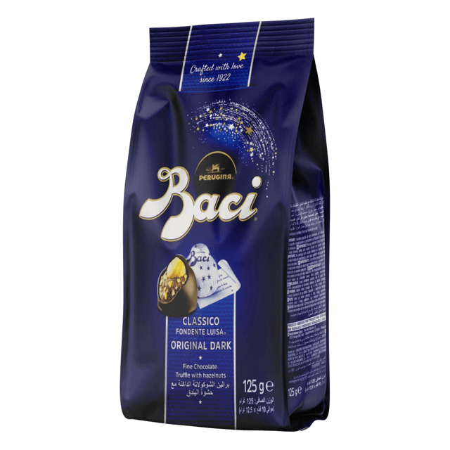 Perugina Baci Classico Dark (Bombom Amargo com Recheio de Avelã) - 125g ...