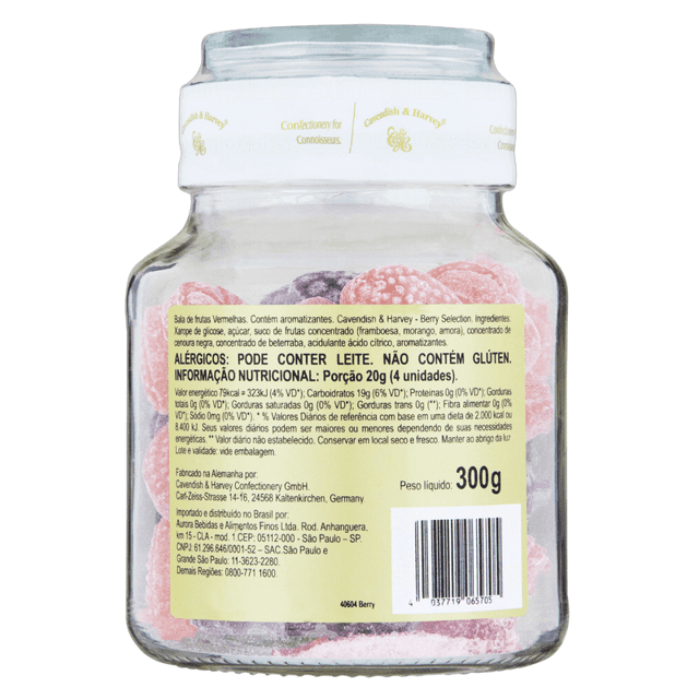 Cavendish e Harvey Berry Selection (Bala Alemã Frutas Vermelhas) - 300g ...
