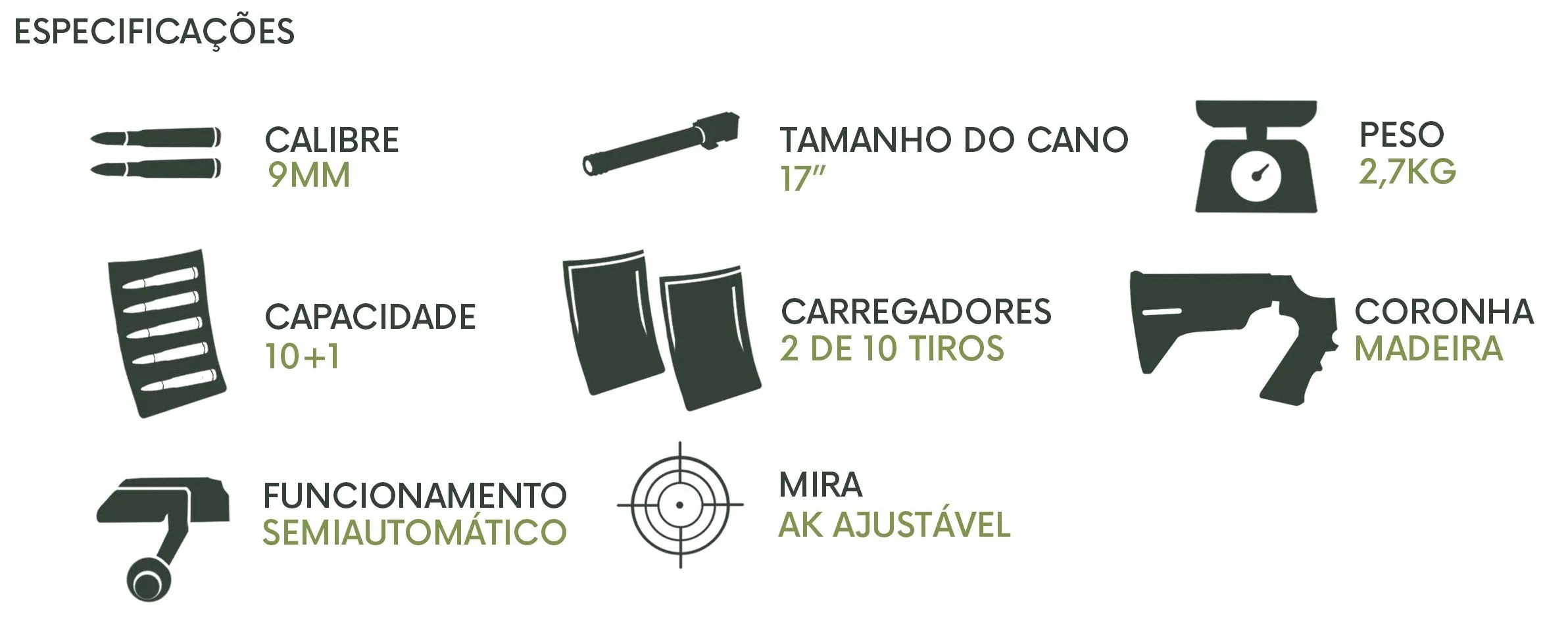 Rifle Chiappa RAK-9mm Cal 9mm 10 Tiros | Nordens