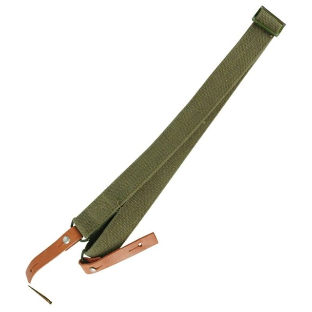 Bandoleira AK 47 Regulável Verde Militar Com Detalhe Couro | Nordens