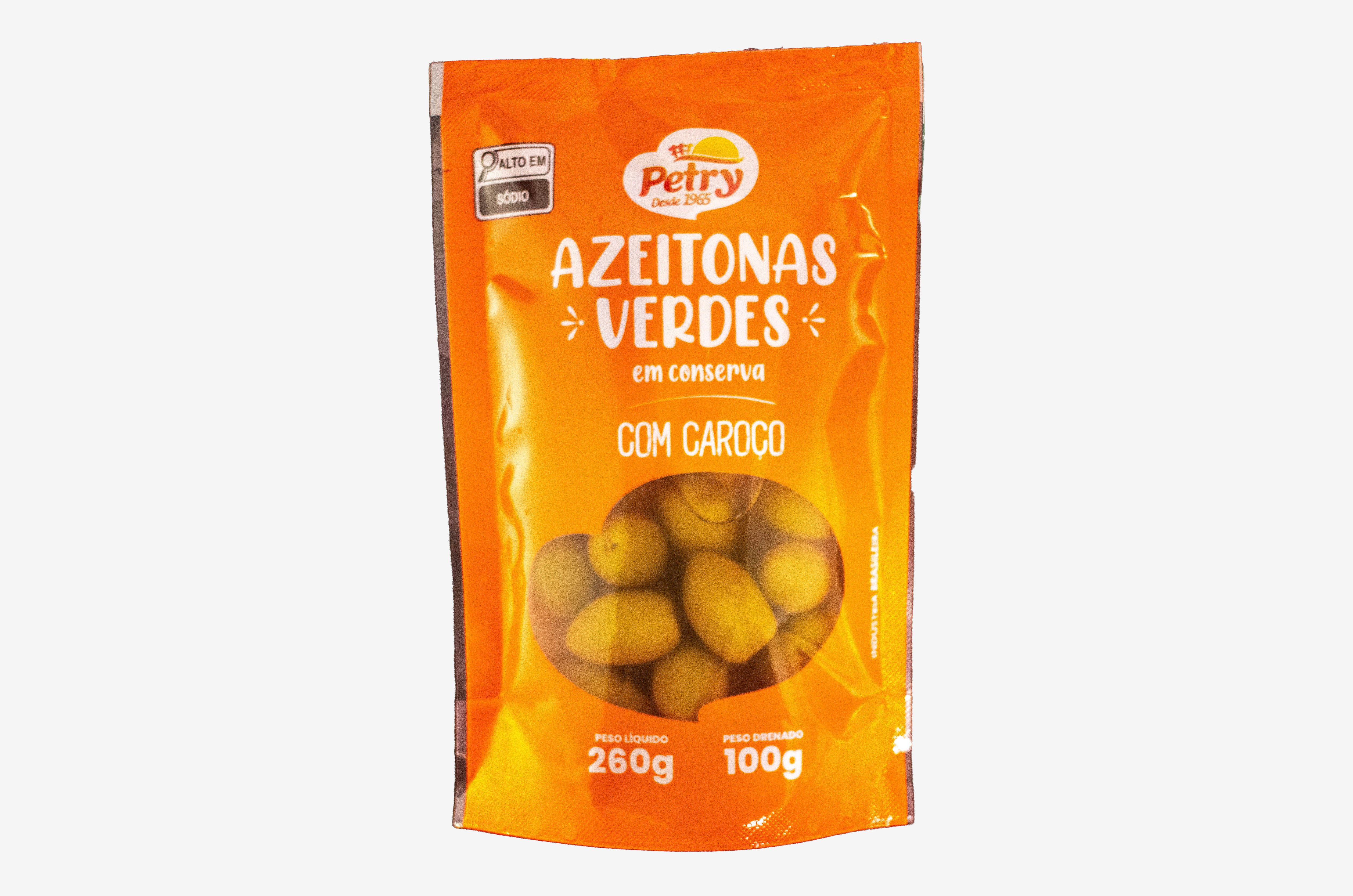 Azeitonas Verdes em Conserva com Caroço Pouch Petry 100g | Doces Petry Azeitonas Verdes em Conserva com Caroço Pouch Petry 100g | Doces Petry