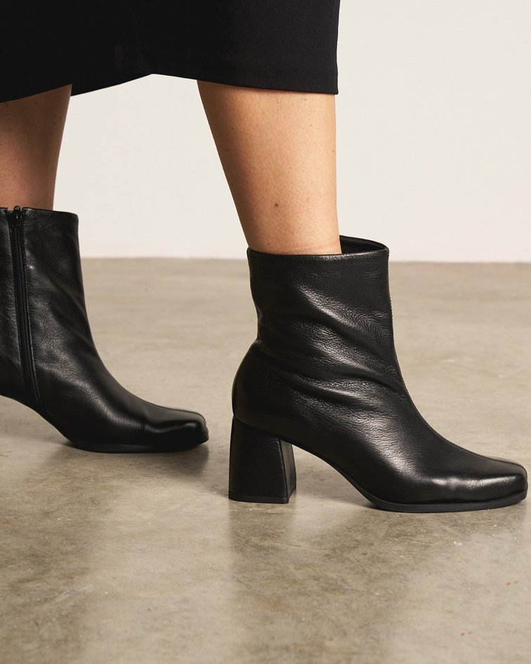 Botas de Couro Pretas Femininas | Meu Sapato Preto