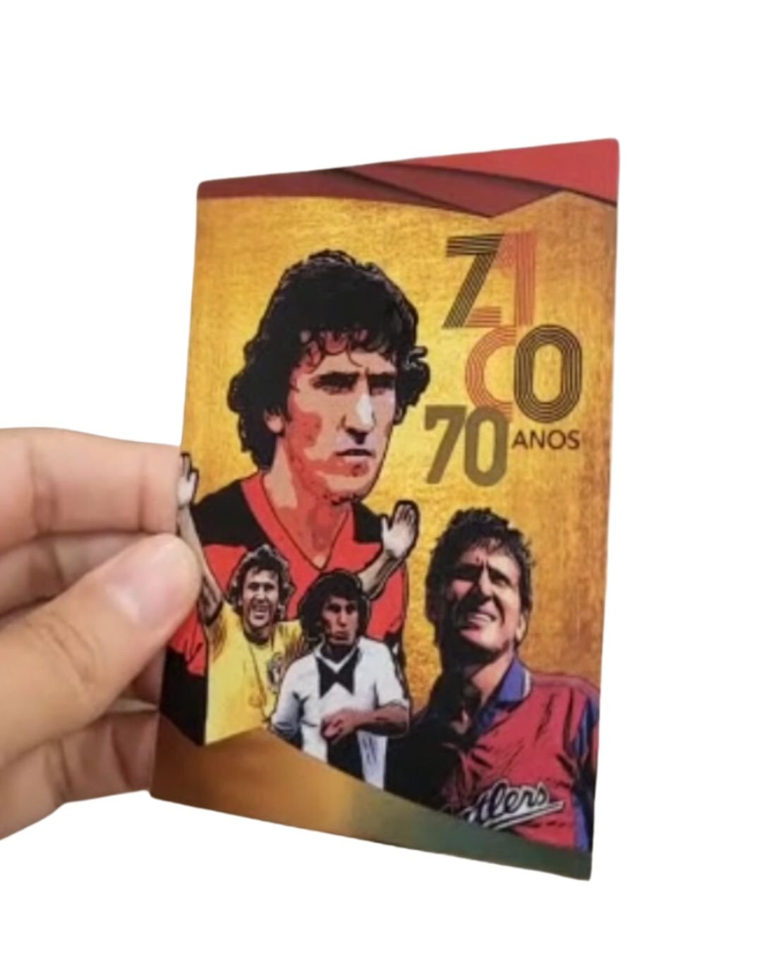 Card Colecionável Metalizado 70 anos (autógrafo manual) | Loja do Zico