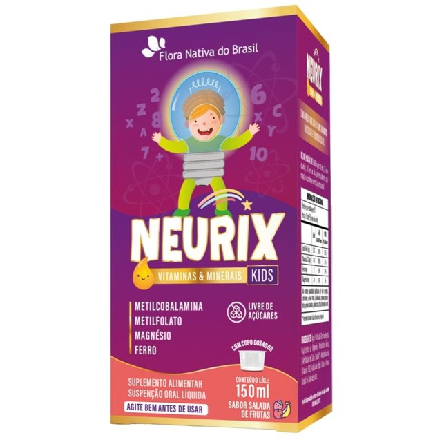 NEURIX (Mg, Fe, Metilfolato e B12) Flora Nativa do Brasil Vitamina ...