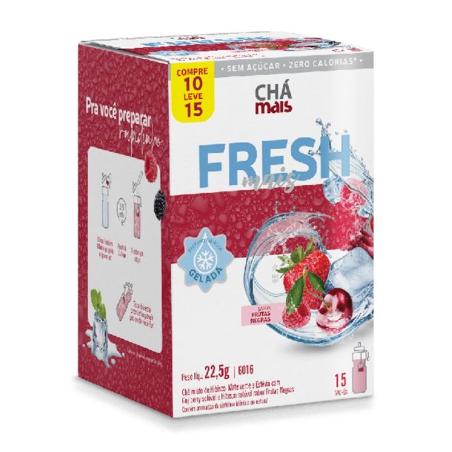 FreshMais Chá Gelado 15 Sachês - Chá Mais | Natulha
