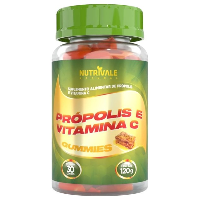 Própolis com Vitamina C Gummies 30 Gomas - Nutrivale | Natulha