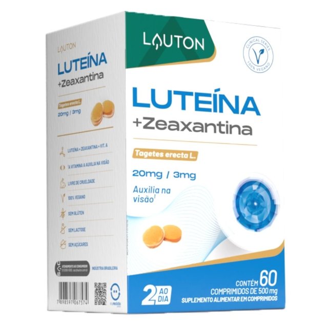 Luteína com Zeaxantina e Vitamina A 60 comprimidos - Lauton | Natulha