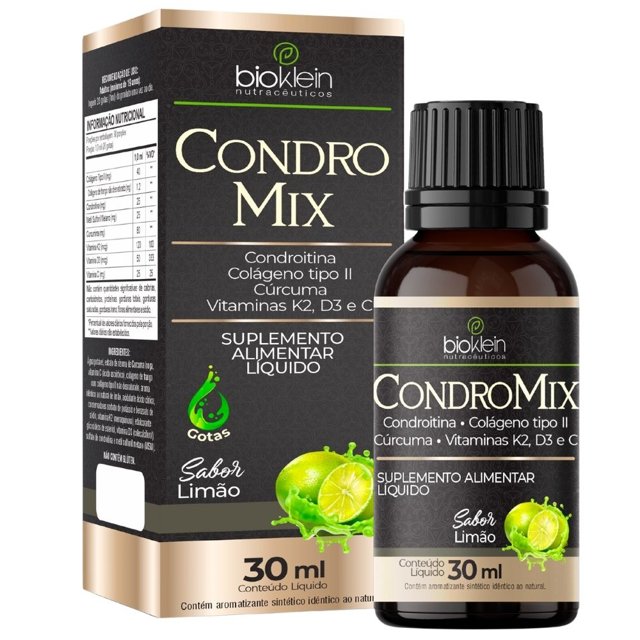 Condro MIX ( Condroitina, Colágeno tipo 2, Cúrcuma e Vitaminas) 30ml ... Condro MIX ( Condroitina, Colágeno tipo 2, Cúrcuma e Vitaminas) 30ml ...