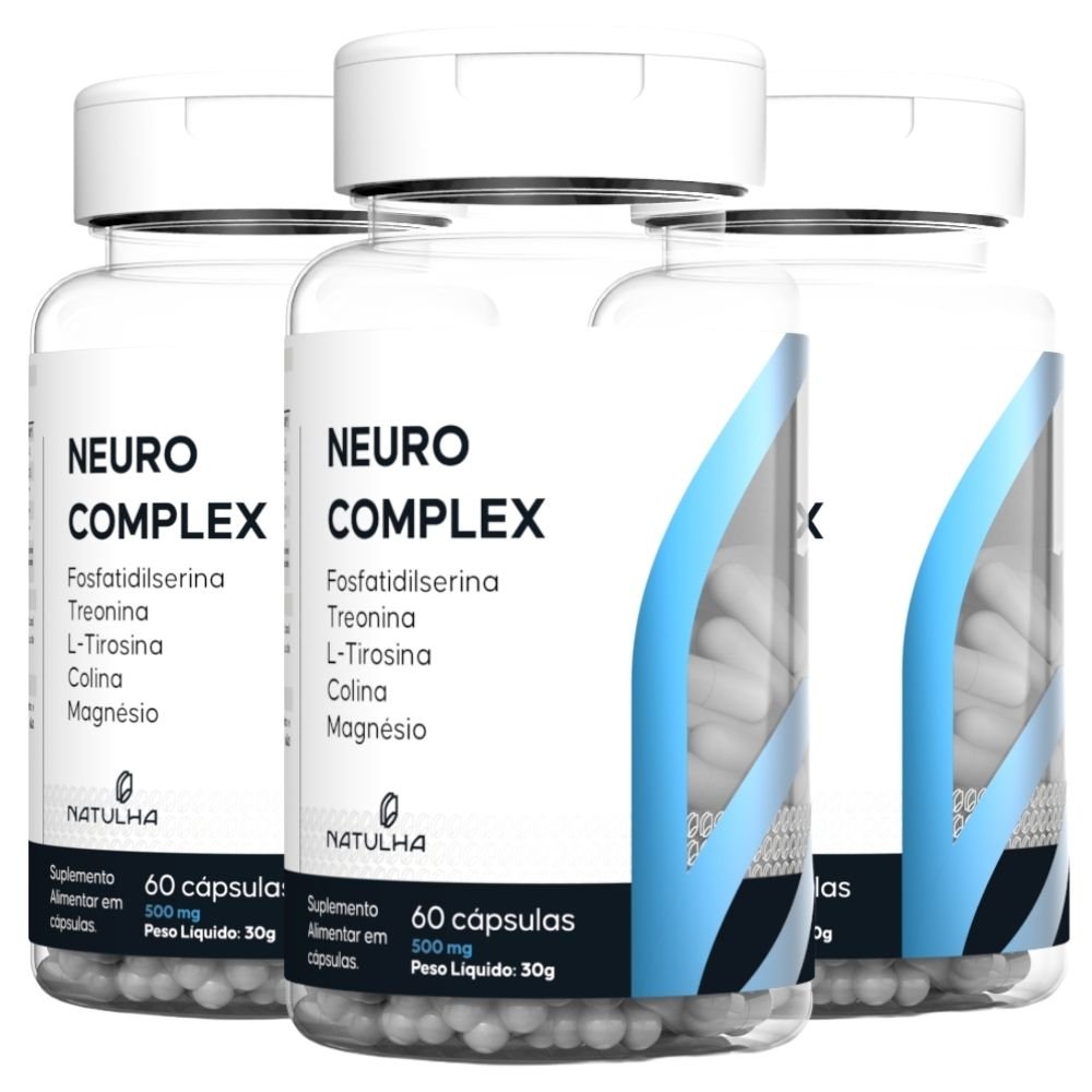 KIT 3X NeuroComplex 60 cápsulas - Natulha | Natulha
