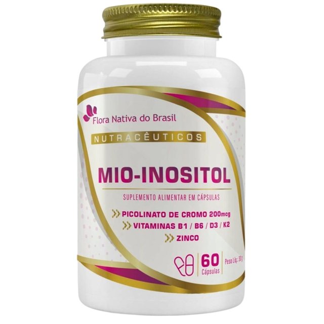 KIT 3X Mio-Inositol + Vitaminas 500mg 60 cápsulas - Flora Nativa | Natulha