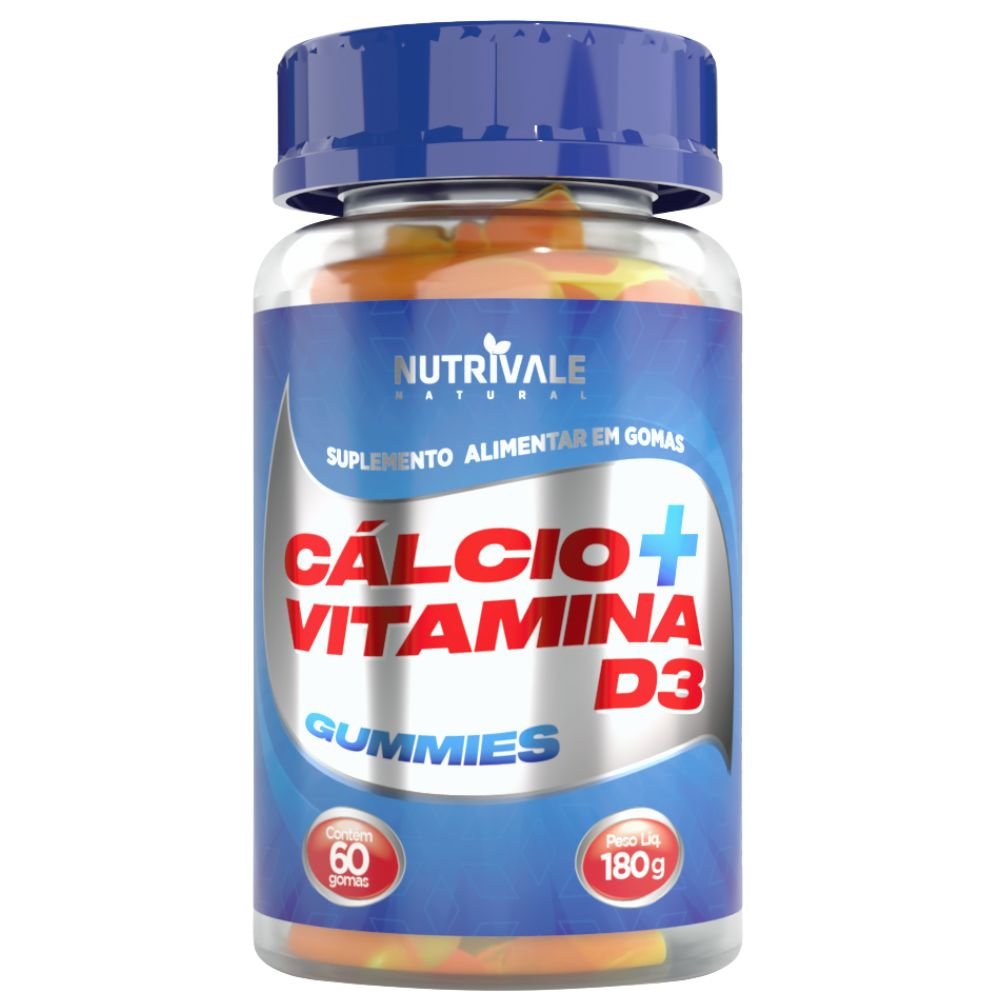 Cálcio + Vitamina D3 em gomas - Nutrivale | Natulha