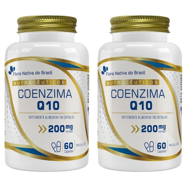 KIT 2X Coenzima Q10 200mg 60 Cápsulas - Flora Nativa | Natulha
