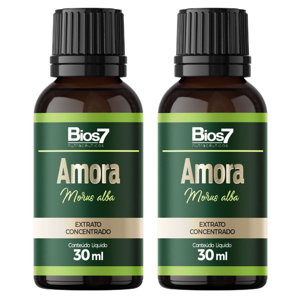 KIT 2X Amora Branca em Gotas Extrato Concentrado 30ml - Bios7 | Natulha