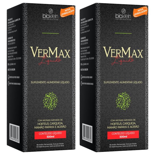 KIT 2X VerMax (Hortelã, carqueja, mamão papaya e agrião) 500ml ...
