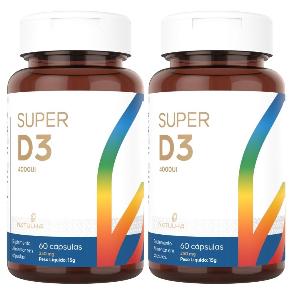 KIT 2X Super D3 4000ui 60 cápsulas - Natulha | Natulha