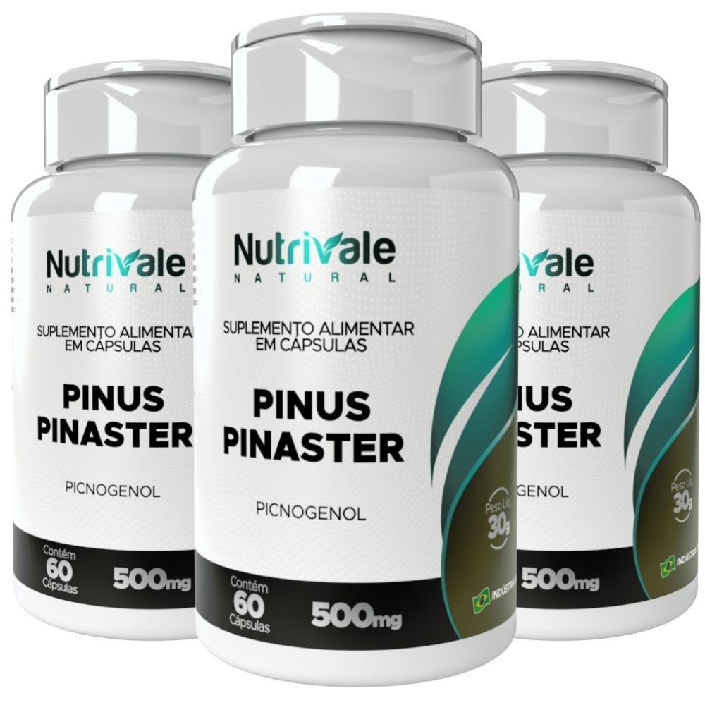 KIT 3X Pinus Pinaster 60 cápsulas - Nutrivale | Natulha