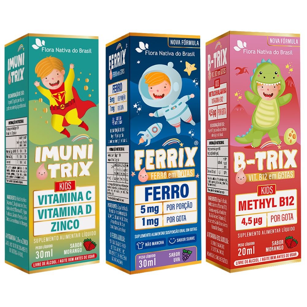 Imunitrix + Ferrix + B-Trix - Flora Nativa | Natulha