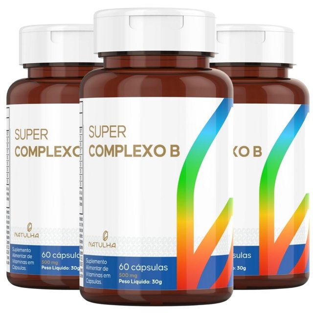 KIT 3X Super Complexo B 60 cápsulas - Natulha | Natulha