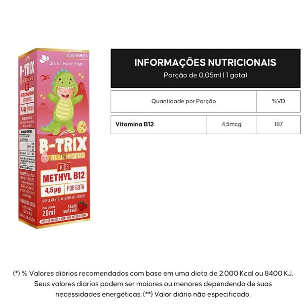 B-TRIX Metilcobalamina (Vitamina B12 Infantil) 20ml - Flora Nativa ...