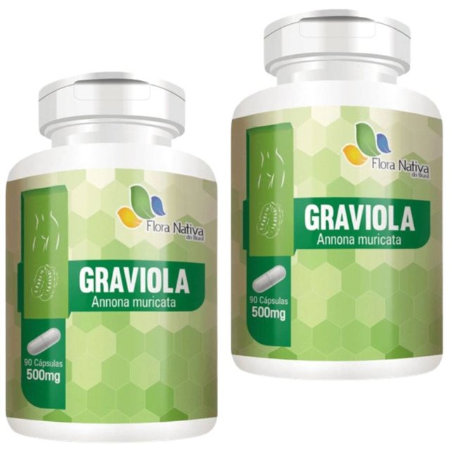 KIT 2X Graviola 500mg 90 cápsulas - Flora Nativa | Natulha