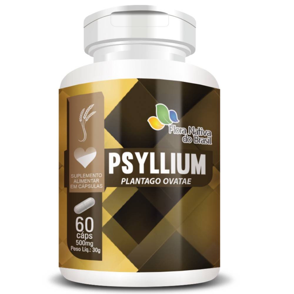 Psyllium 500mg 60 Cápsulas - Flora Nativa | Natulha