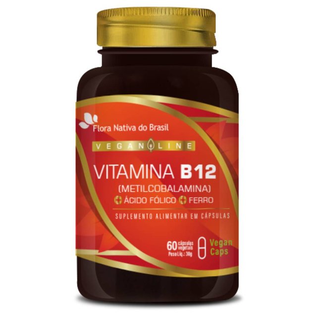 Vitamina B12 + Ferro + Ácido Fólico Vegano 60 Cápsulas Flora Nativa ... Vitamina B12 + Ferro + Ácido Fólico Vegano 60 Cápsulas Flora Nativa ...
