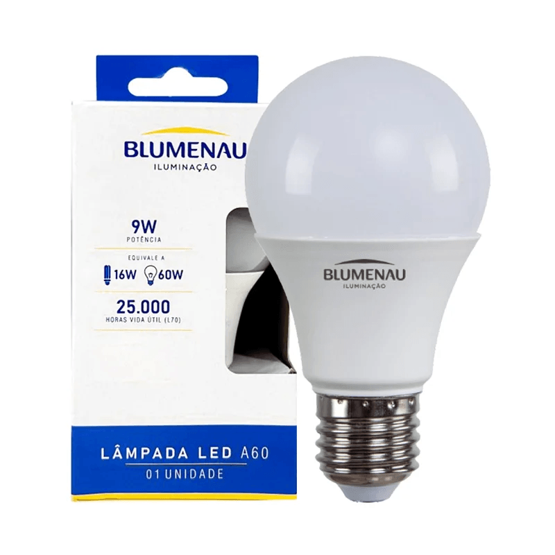 Lâmpada Led Bulbo 9w E27 Branca Quente 3000k Blumenau | SinosLed Iluminação