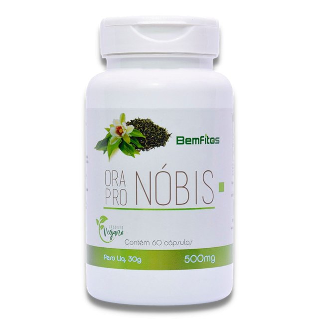 Ora Pro Nóbis 500mg Bemfitos - 60 cápsulas | MILLENIUM NATURAL