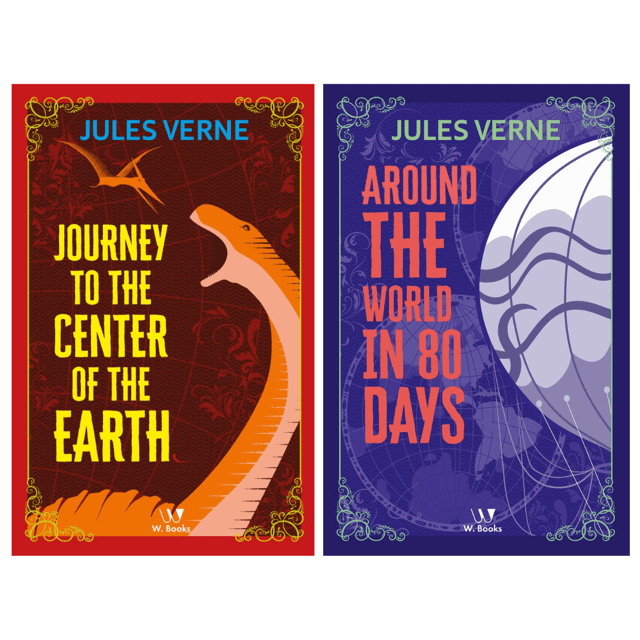 Kit Jules Verne em Inglês - Around the World in Eighty Days + Journey ...