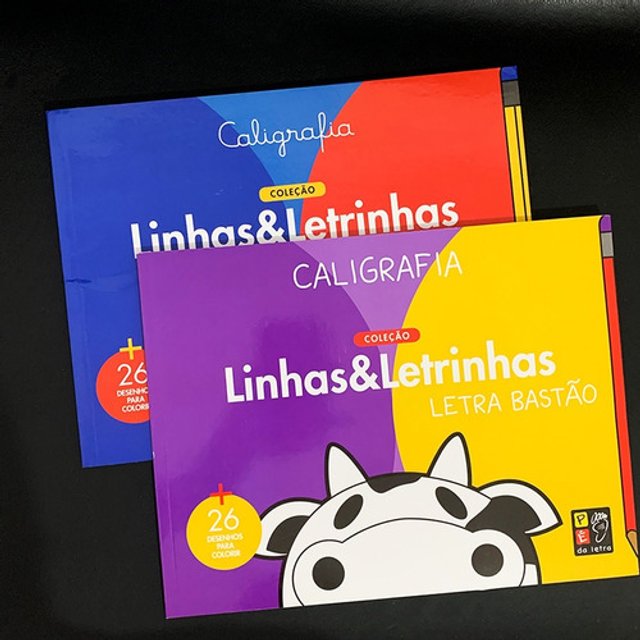 Caligrafia - Letra Bastão + Letra Cursiva + Lápis Borracha - 2 Livros ...