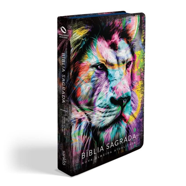 Bíblia Sagrada NAA Leão Colorido - Capa Dura Soft Touch - Letra Normal ...