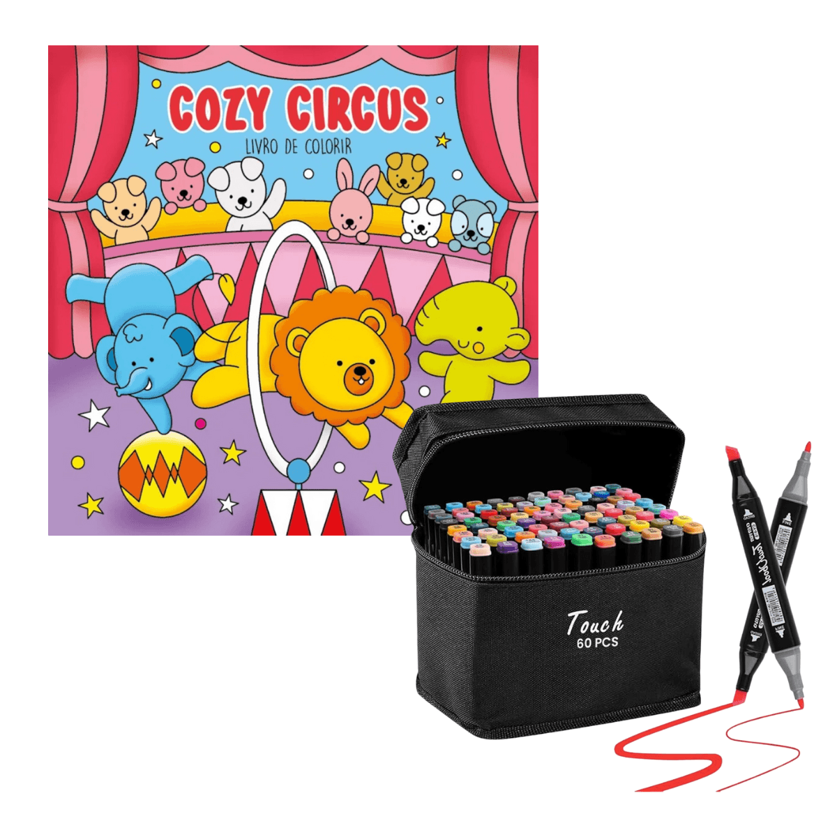 Cozy Circus - Livro de Colorir - Estilo Bobbie Goods Comfy e Cozy Books ...