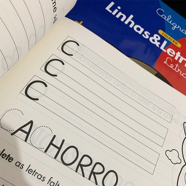 Caligrafia - Letra Bastão + Letra Cursiva - Linhas&letrinhas - 2 Livros ...