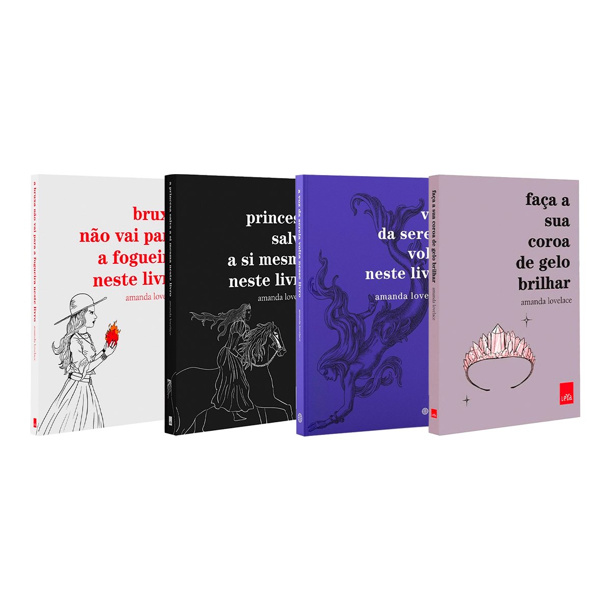 Kit Amanda Lovelace - Bruxa + Princesa + Sereia + Coroa | Livraria Enjoy
