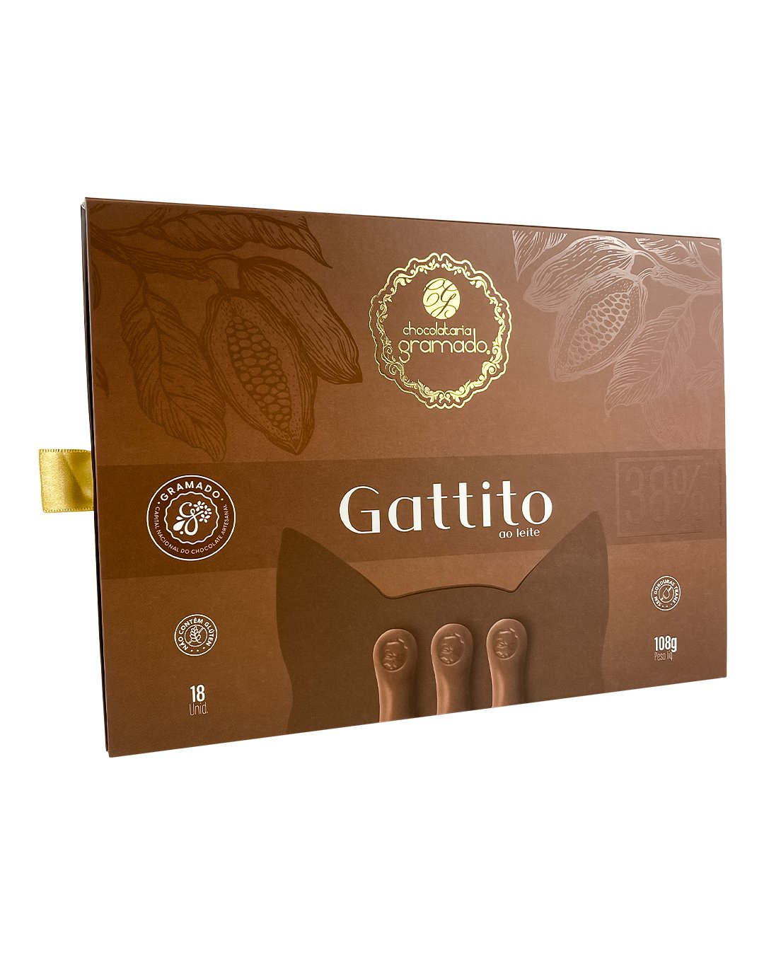 Gattito Chocolate ao leite - 108g | Chocolataria Gramado
