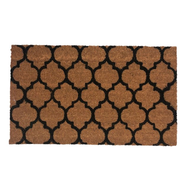 Capacho Fibra Coco Estilo Retang 75x45cm Arabescos | LOJA TABARATO