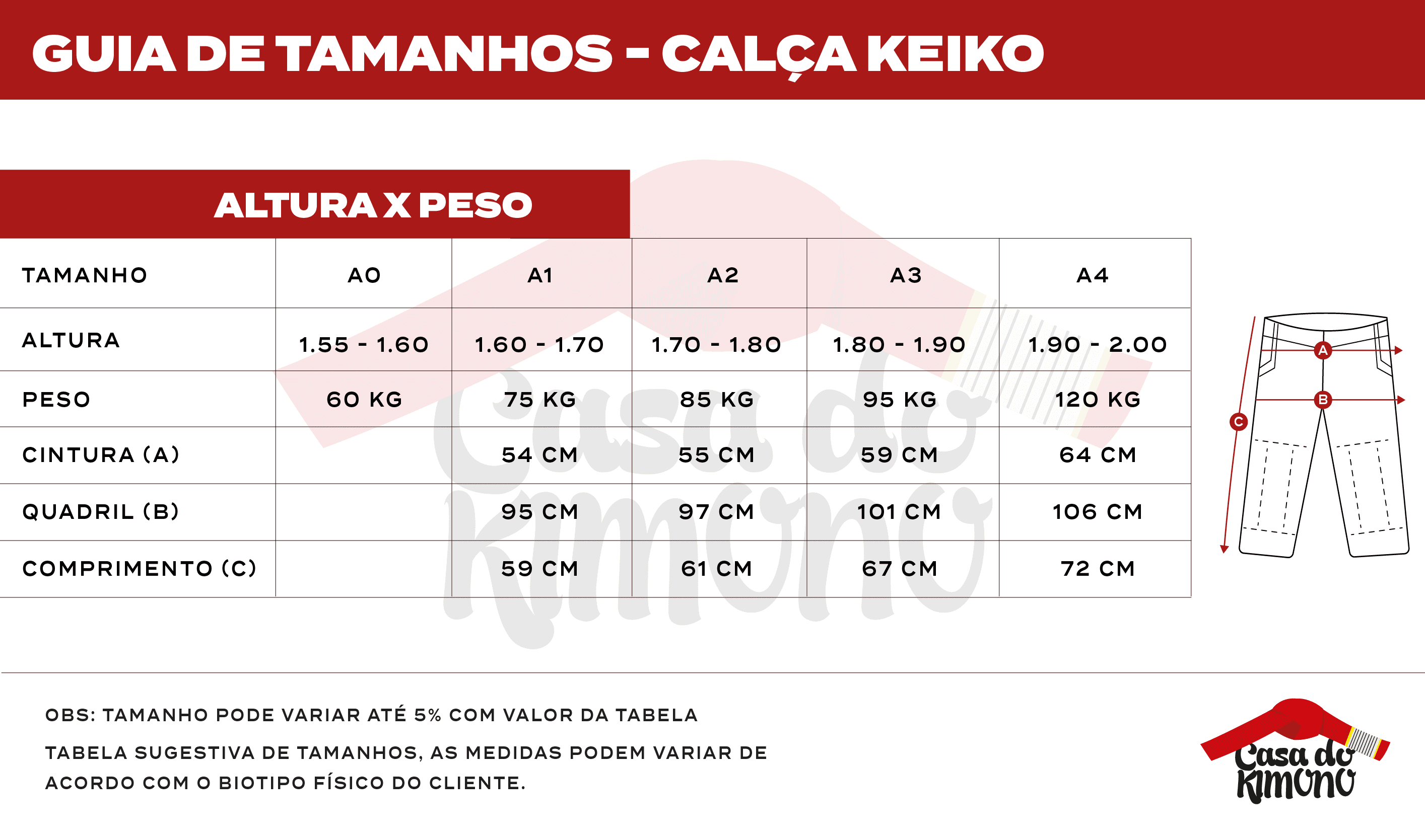 Calça Keiko Tradicional Preto | Casa do Kimono